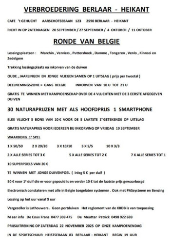 Overzicht/Info/Uitslag RON... | Pitts - Pigeons Into The Sky