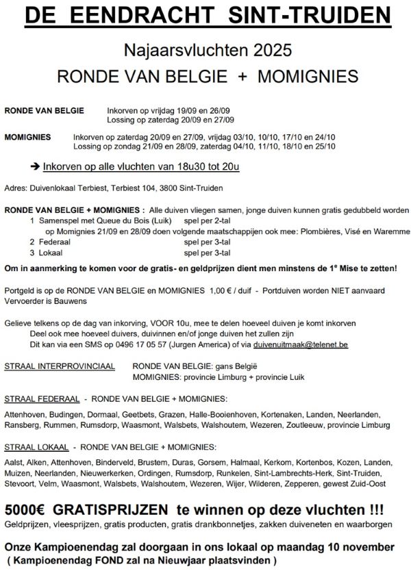 Overzicht/Info/Uitslag RON... | Pitts - Pigeons Into The Sky